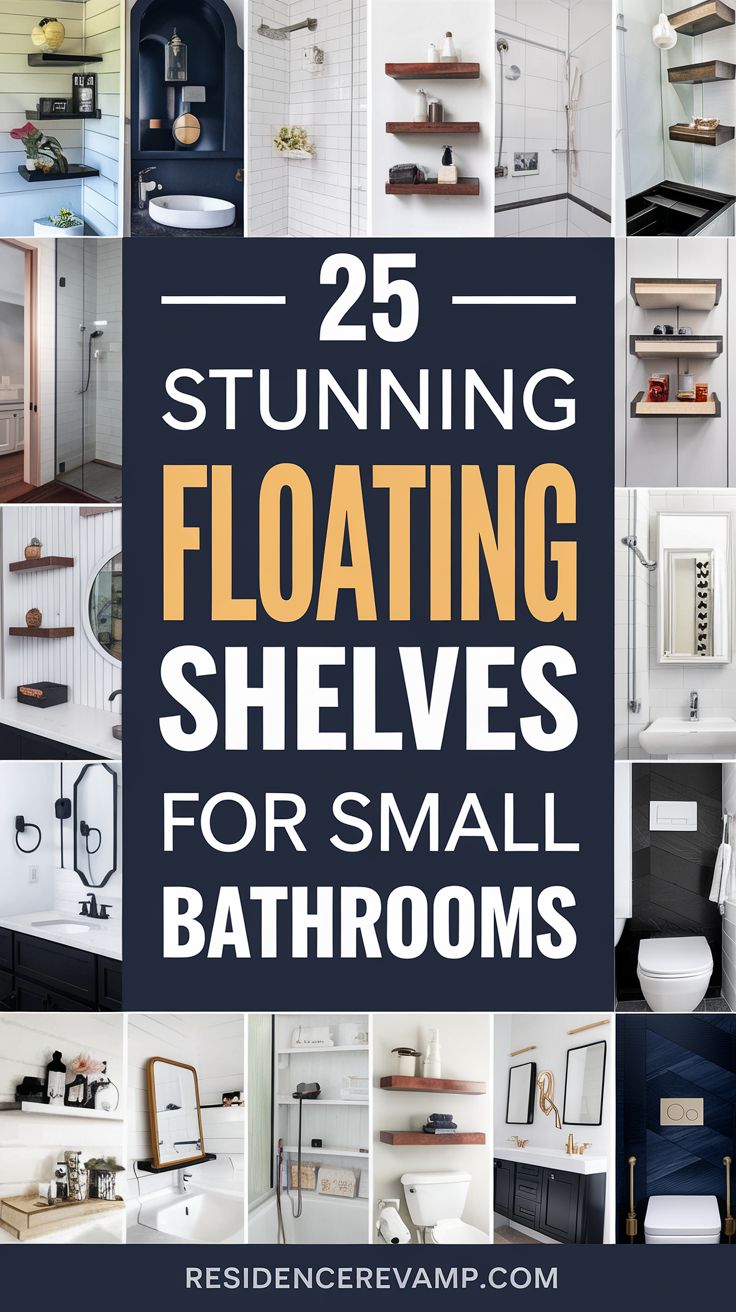 25 Stunning Floating Shelves Perfect for Small Bathrooms - Residence Revamp
