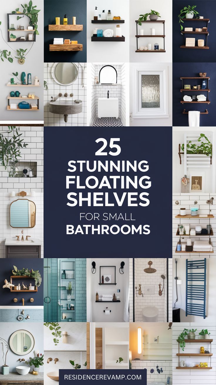 25 Stunning Floating Shelves Perfect for Small Bathrooms - Residence Revamp