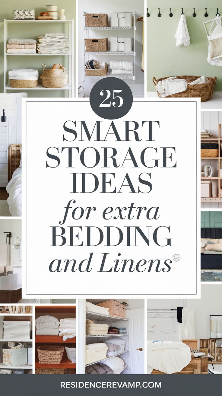 25 Smart Storage Solutions for Extra Bedding and Linens - Residence Revamp